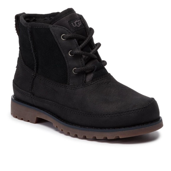 UGG | Shoes | Ugg Black Leather Ankle Boots | Poshmark